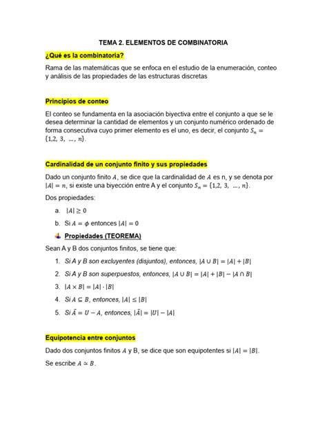 resumen combinatoria descargar gratis pdf conjunto matemáticas