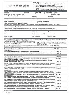 Fillable Online Instructions Attach A Current CV To Completed Application Fax Email Print