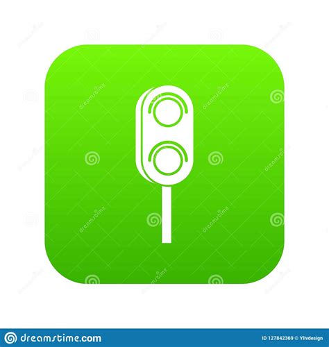 Semaphore Trafficlight Icon Digital Green Stock Vector Illustration Of Lamp Regulation 127842369