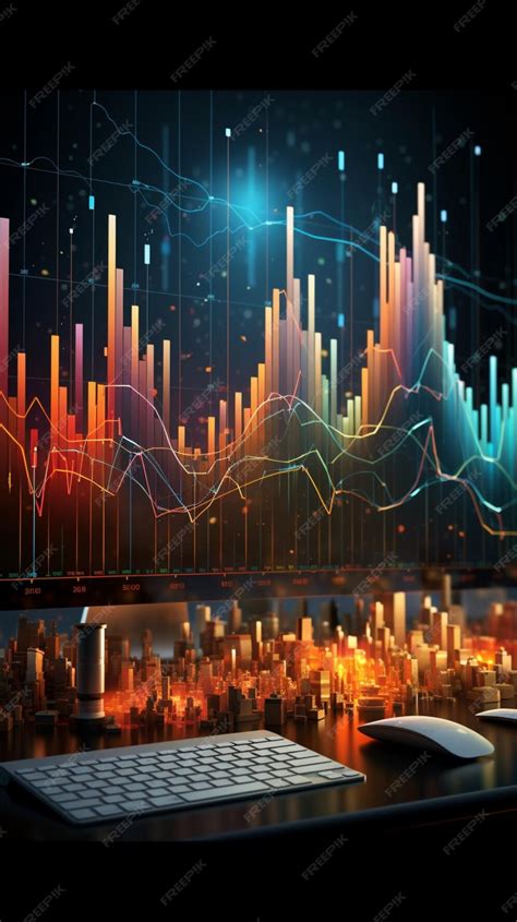 Premium Ai Image Dynamic Business Analytics Cartoon Style Digital Chart Background With