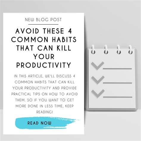 How To Avoid These 4 Common Habits That Can Kill Your Productivity