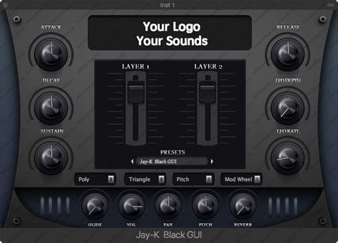 Standard Jay K Keyboard GUI Sound Plugin Designer VST GUI Plugin Designer