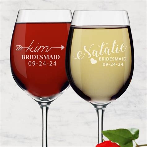 Etched Wine Glasses Etsy