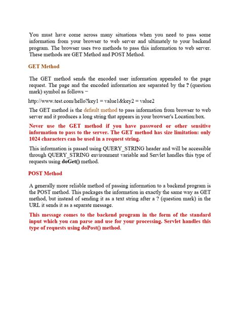 Servlet Reading Parameters Pdf Software Engineering Computer Programming