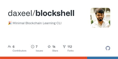 GitHub Daxeel Blockshell Minimal Blockchain Learning CLI