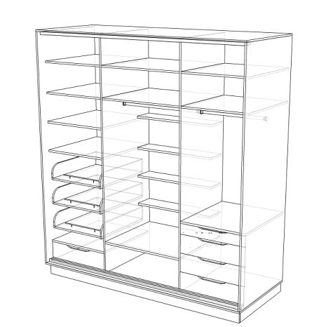 Шкаф, Чертежи, Гардероб