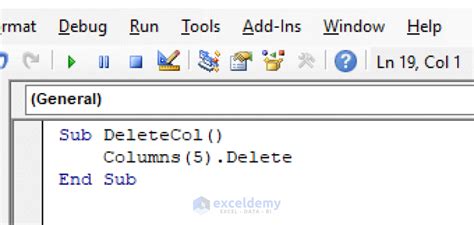 Vba To Delete Column In Excel 9 Criteria Exceldemy