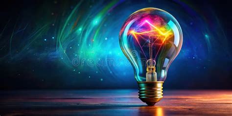 Illuminated Ideas A Vibrant Light Bulb Glowing With Inner Energy And
