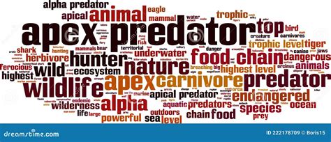 Apex Predator Word Cloud Cartoon Vector 222178709