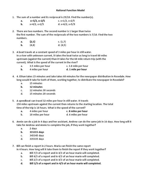 Rational Function Model 9 Pdf Speed Mathematical Relations