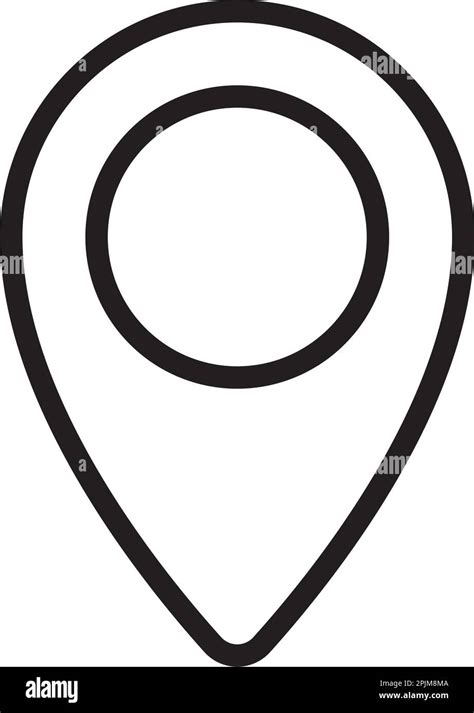 Pin Navigation Icon Map Pin Symbol Sign Map Location Pointer Symbol Vector Illustration