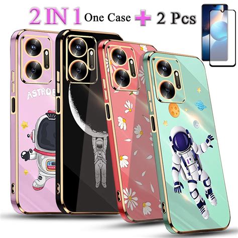 IN Traight Edge Electroplated Phone Case Infinix Zero X Soft TPU Case With Curved