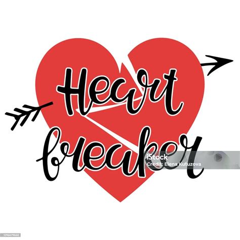 깨진 심장 스티커 심장 차단기 글자 심장발렌타인 글자 축하 인용 발렌타인 의류 휴일 장식을위한 승화 인쇄 티셔츠 프린트 카드 포스터 기프트용 0명에 대한 스톡 벡터 아트 및