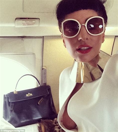 Lady Gaga Shares Unladylike Peek A Boob Snap From Her Private Jet As