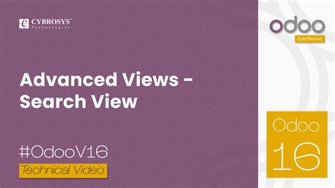 Advanced Views Search View In Odoo 16
