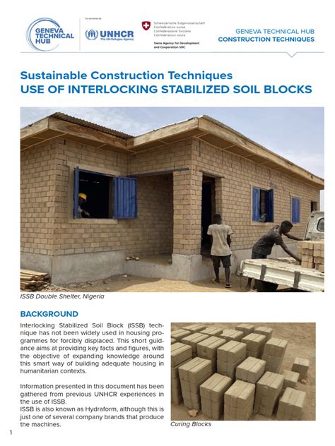 Sustainable Construction Techniques Use Of Interlocking Stabilized Soil