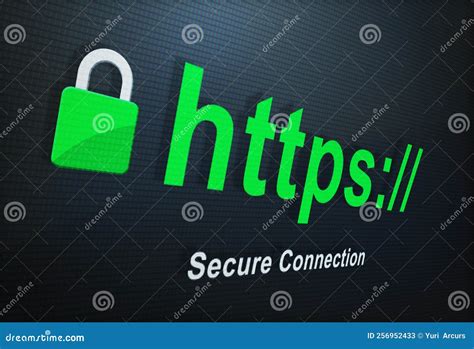 Surf Securely Closeup Shot Of A Secure Connection Message On A Monitor ALL Design On This