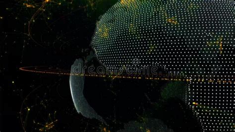 Digital Globe With Network Lines Stock Video Video Of Flow Lines 381024277