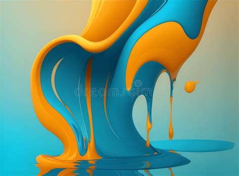 Abstract Liquid Shape Fluid Design Isolated Gradient Waves With Geometric Lines Dots Vector