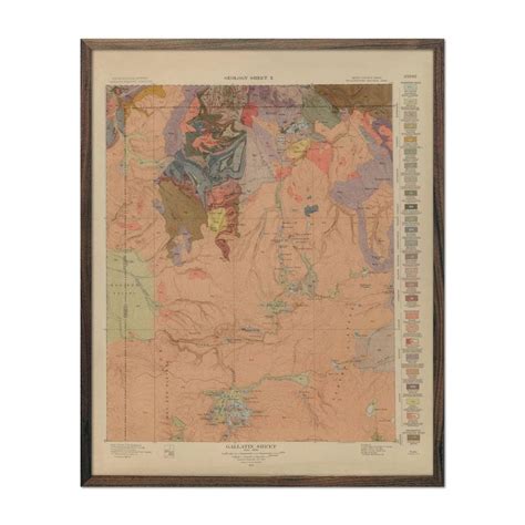 Yellowstone Geologic Map Of Gallatin 1904 Map Yellowstone Map