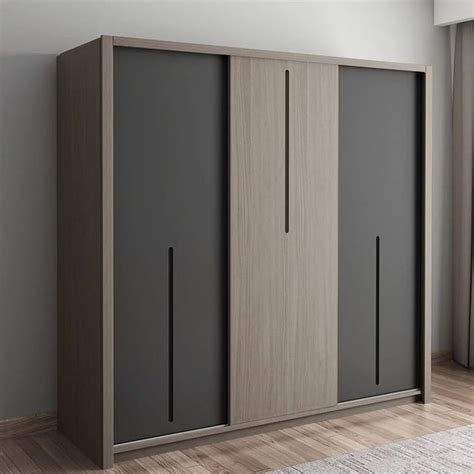 Lemari Pakaian Modern Pintu Geser Minimalis Kayu Jati Sobat Furniture