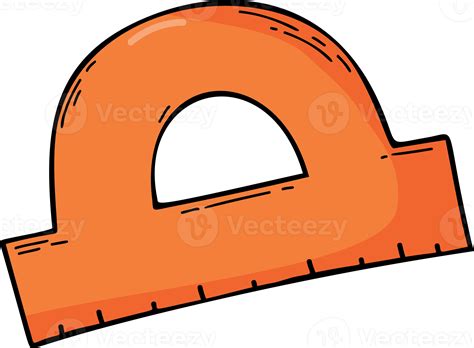 Stationery Ruler Protractor PNG