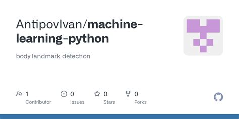 GitHub AntipovIvan Machine Learning Python Body Landmark Detection