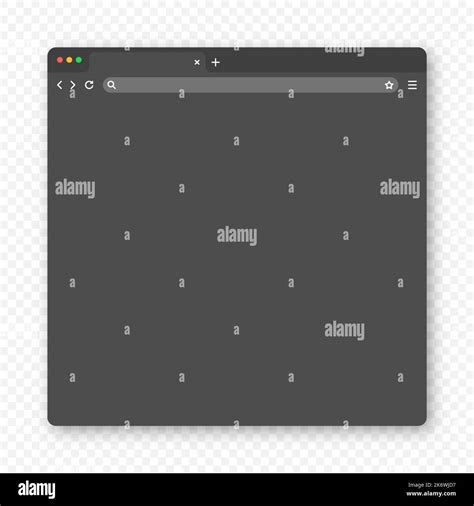 Blank Web Browser Window With Tab Toolbar And Search Field Modern
