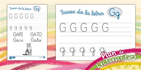 Plan De Lectoescritura La Letra G Trazo Teacher Made