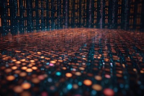 premium ai image 3d rendering of abstract technology background with