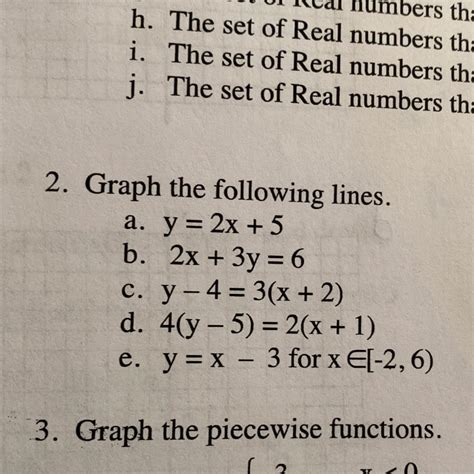 Hi I Need Help With Question I Need To Graph All Equations For Precalculus Brainly Com