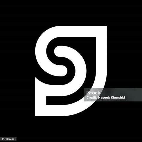 최소한의 Sj 로고 고급 배경에 Js 편지의 아이콘입니다 Sj 모노그램 이니셜을 기반으로 한 로고 아이디어 전문적인 다양한 문자 기호와 배경에 Js 로고 0명에 대한 스톡