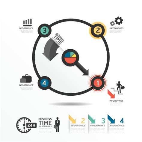 Modern Design Minimal Style Infographic Template Vector Image