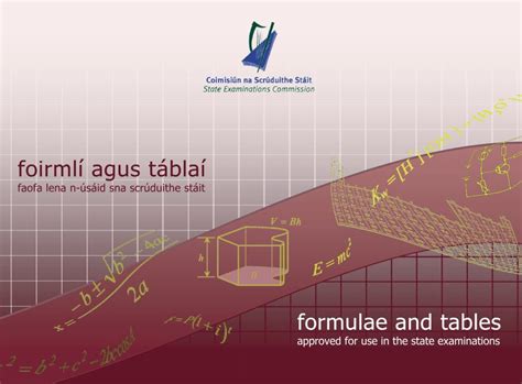 Formulae And Tables Booklet Log Tables Examsie