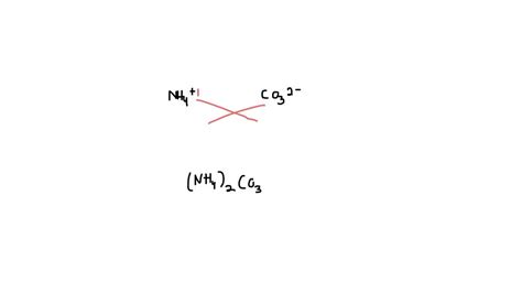SOLVED: Determine the number of NH4+ and CO32− ions required to form a ...
