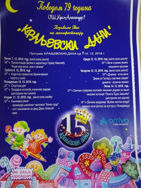 Почињу Краљевски дани Основна школа Краљ Александар I Пожаревац