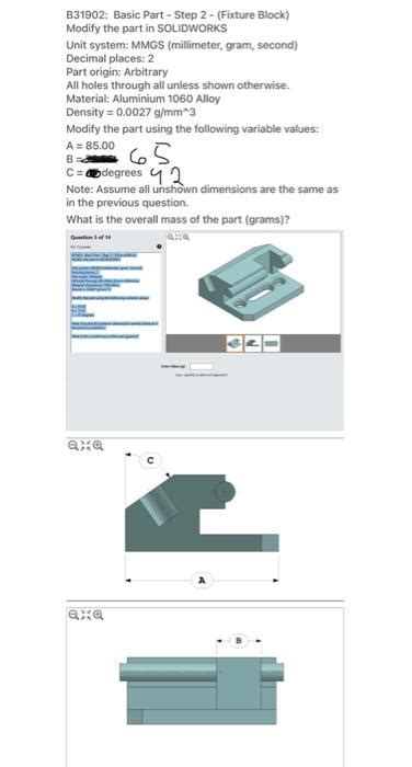 Solved B31902 Basic Part Step 2 Fixture Block Modify