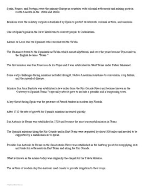 Texas Missions True False Fix