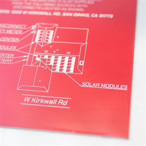 6x6 Solar Placard Solar Label Map For Pv Systems Nec Code Compliant