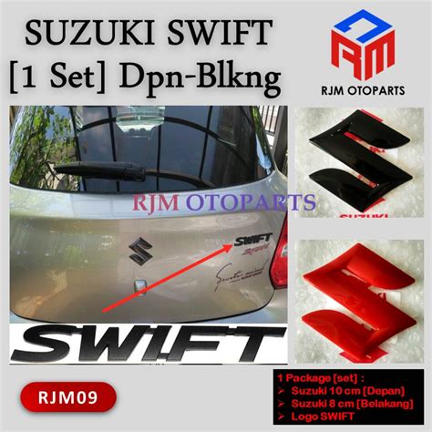 Jual Emblem Suzuki Swift Set 8cm 10cm Logo Tulisan Emblem Swift