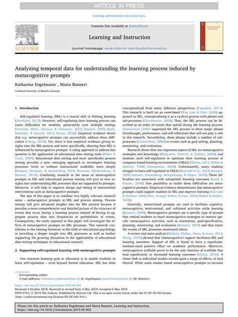 pdf analyzing temporal data for understanding the learning process