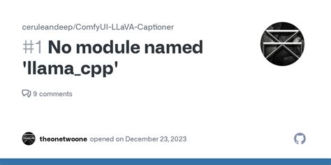 no module named llama cpp · issue 1 · ceruleandeep comfyui llava