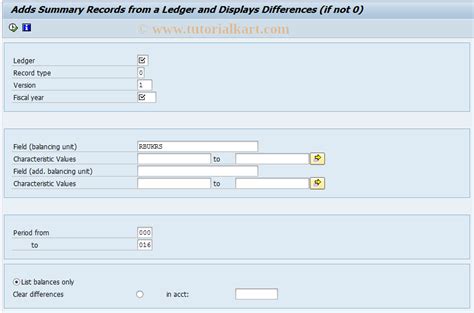 ewfg sap tcode add up totals records