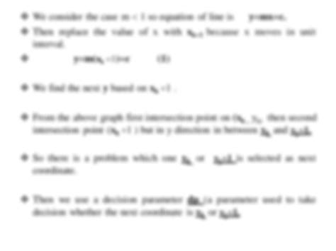SOLUTION Bresenham S Line Drawing Algorithm Studypool