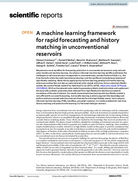 Pdf A Machine Learning Framework For Rapid Forecasting And History Matching In Unconventional