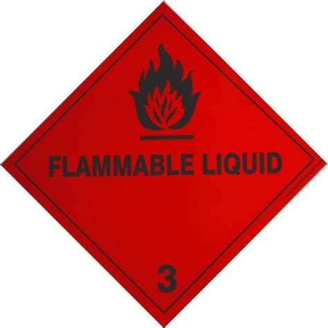 Etiqueta De Señalización Imdg Clase 3 Flammable Liquid Etiqueta De