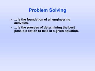 ProblemSolving For Engineering Presentation Ppt