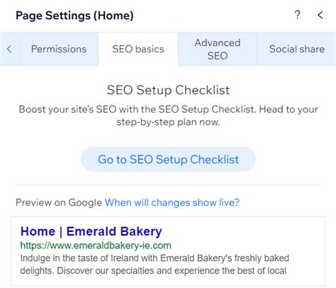 Previewing How Your Page Looks In Google Search Results Help Center Wix