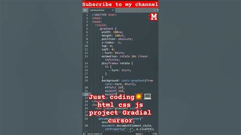 Gradual Cursor Html Css Js 👈🏆 Shorts Tranding Viralvideo