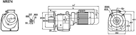 Соосный цилиндрический редуктор MR574, NR574 — Номинальная мощность - 2 ...